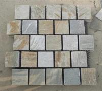 China Oyster Quartzite Mosaic 305x305mm Natural Stone Wall Tile for Interior Decor for sale