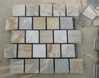 China Oyster Quartzite Mosaic 305x305mm Natural Stone Wall Tile for Interior Decor for sale