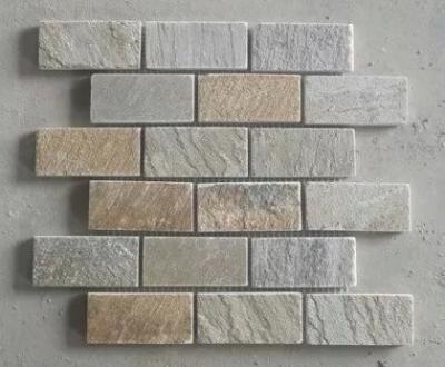 China Oyster Quartzite Mosaic 305x305mm Natural Stone Wall Tile for Interior Decor for sale