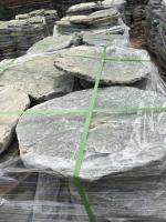 China Green Slate Round Stepping Stones 30x30cm Natural Stone Pavers for Garden Landscaping for sale