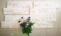 China Cream Quartzite Thin Stone Veneer 18x35cm S Cut Ledgestone for Wall Cladding for sale
