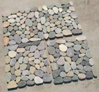 China Multicolor Pebble Mosaic Wall Tile 305x305mm Natural Stone Mosaic for Interior Decor for sale