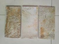 China Yellow Gold Quartzite Floor and Wall Tiles 30x60 cm Natural Stone for sale