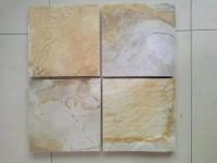 China Yellow Gold Quartzite Floor and Wall Tiles 30x60 cm Natural Stone for sale