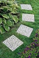 China White Quartzite Gravel Mosaic 305x305mm Natural Stone Wall Tile for Interior Decor for sale