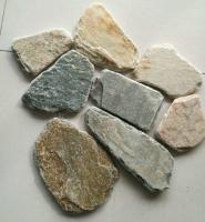China Yellow Quartzite Tumbled Random Flagstone 30-50cm Natural Paving Stone for Patio for sale