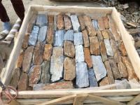 China Rustic Blue Quartzite Field Stone Veneer 2-3.5cm Natural Ledgestone Cladding for sale