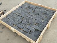 China Black Quartzite Field Stone Natural Loose Ledger Stone Veneer 60kgs/m2 2-3.5cm for sale
