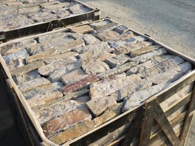 China Mixed Colors Quartzite Field Stone Veneer 2-3.5cm Natural Loose Ledgestone Wall Cladding for sale