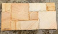 China China Yellow Sandstone Mushroom Wall Cladding 30x10cm Natural Stone Tile for Indoor Outdoor Decoration for sale