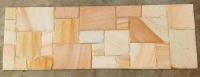 China China Yellow Sandstone Mushroom Wall Cladding 30x10cm Natural Stone Tile for Indoor Outdoor Decoration for sale