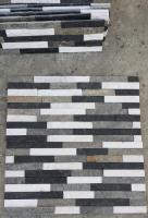 China Mixed Colors Quartzite Stone Cladding Thin Veneer 600x150mm Ledgestone Panel for sale
