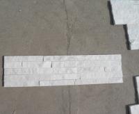 China White Quartzite Ledgestone Stone Cladding Panel 15x60cm Natural Split Culture Stone Veneer for sale