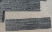 China Black Quartzite Mini Stacked Stone Ledgestone 600x150mm Natural Stone Veneer for sale