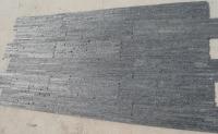 China Black Quartzite Mini Stacked Stone Ledgestone 600x150mm Natural Stone Veneer for sale