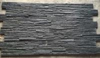 China Black Quartzite Mini Stacked Stone Ledgestone 600x150mm Natural Stone Veneer for sale