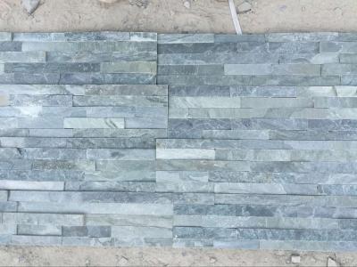 China Green Slate Culture Stone Ledgestone Veneer 600x150mm Natural Split Wall Panel for sale