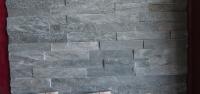 China Green Slate Culture Stone Ledgestone Veneer 600x150mm Natural Split Wall Panel for sale