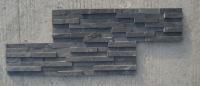 China Black Slate 3D Z Clad Ledge Stone Veneer 15x35cm Culture Stacked Stone Cladding Panel for sale