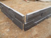 China Black Slate 3D Z Clad Ledge Stone Veneer 15x35cm Culture Stacked Stone Cladding Panel for sale