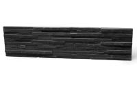 China Black Slate Waterfall Ledgestone 600x150mm Natural Split Stone Veneer for Wall Cladding for sale