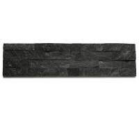 China Black Quartzite Ledgestone Natural Stone Veneer 600x150mm Wall Cladding for sale