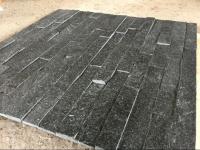 China Black Quartzite Ledgestone Natural Stone Veneer 600x150mm Wall Cladding for sale