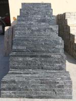 China Black Quartzite Ledgestone Natural Split Face Stone Veneer 600x150mm Wall Cladding for sale