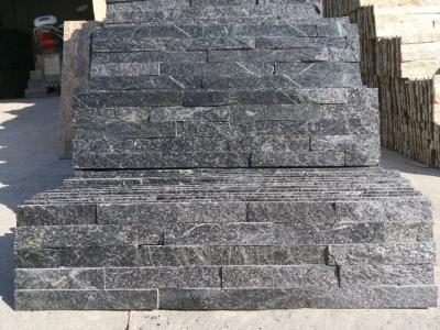 China Black Quartzite Ledgestone Natural Split Face Stone Veneer 600x150mm Wall Cladding for sale