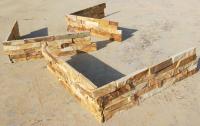 China Golden Yellow Slate Ledgestone Culture Stone 600x150mm Natural Split Wall Cladding for sale