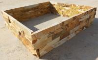 China Golden Yellow Slate Ledgestone Culture Stone 600x150mm Natural Split Wall Cladding for sale