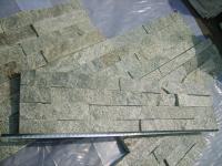 China Green Quartzite Z Clad Stone Cladding Thin Veneer 600x150mm Natural Rough Surface for sale