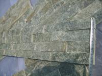 China Green Quartzite Z Clad Stone Cladding Thin Veneer 600x150mm Natural Rough Surface for sale