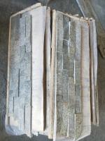 China Grey Quartzite Ledgestone Natural Thin Stone Veneer 600x150mm Wall Cladding for sale