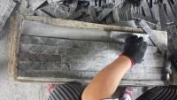 China Grey Quartzite Ledgestone Natural Thin Stone Veneer 600x150mm Wall Cladding for sale