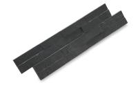 China Black Slate Split Face Stacked Stone Veneer 600x150mm Natural Thin Stone Cladding for sale