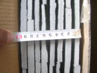 China Black Slate Split Face Stacked Stone Veneer 600x150mm Natural Thin Stone Cladding for sale