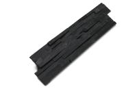China Black Slate Mini Stacked Stone Veneer 600x150mm Split Face Ledgestone for Wall Cladding for sale