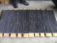 China Black Slate Mini Stacked Stone,Split Face Slate Thin Stone Veneer,Black Slate Waterfall Shape Ledgestone,Stone Cladding for sale