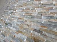 China Oyster Split Face Quartzite Thin Stone Veneer 600x150mm Natural Ledgestone for Wall Cladding for sale