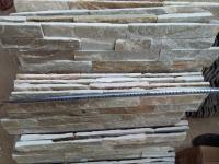 China Oyster Split Face Quartzite Thin Stone Veneer 600x150mm Natural Ledgestone for Wall Cladding for sale
