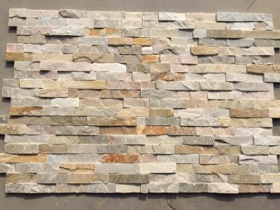 China Oyster Split Face Quartzite Thin Stone Veneer 600x150mm Natural Ledgestone for Wall Cladding for sale