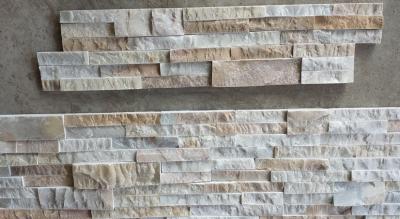 China Oyster Split Face Ledgestone Natural Quartzite Stone Cladding 600x150x15-25mm for sale
