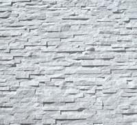 China Snow White Quartzite Stacked Stone Veneer 600x150mm Natural Split Wall Cladding for sale