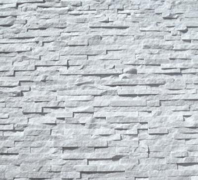 China Snow White Quartzite Stacked Stone Veneer 600x150mm Natural Split Wall Cladding for sale