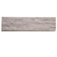 China Snow White Quartzite Thin Stone Veneer 40x10cm Natural Stacked Stone Cladding for sale