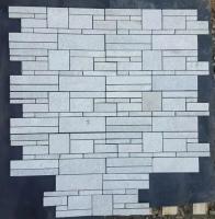 China Snow White Quartzite Culture Stone Flamed Ledgestone 600x150mm Natural Stone Cladding for sale