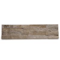 China Off White Quartzite Ledgestone Veneer 600x150mm Natural Split Wall Cladding for sale