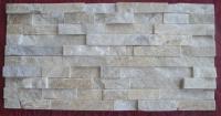China Off White Quartzite Ledgestone Veneer 600x150mm Natural Split Wall Cladding for sale