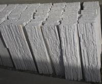 China Snow White Quartzite Mini Stacked Stone Ledgestone 600x150mm Thin Veneer Stone Cladding for sale